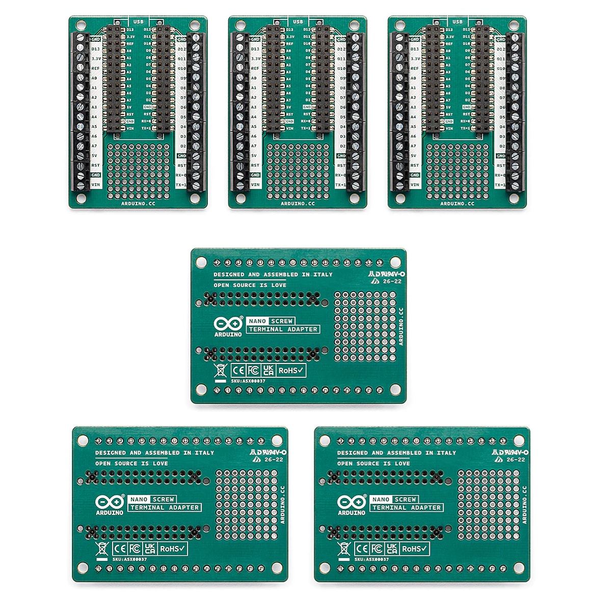 Nano Screw Terminal Adapters - Arduino | Mouser Nano Screw Terminal Adapters - Arduino | Mouser